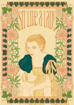"Sit like a Lady" poster by Agnieszka Łońska