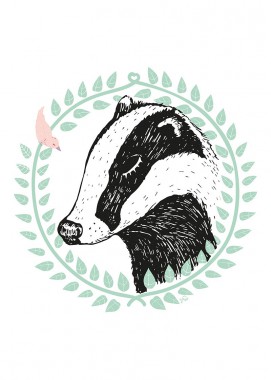 "Badger" poster by Agnieszka Matwiejszyn