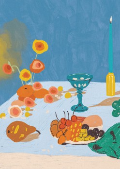 "Blue Room" poster by Joanna Rosado